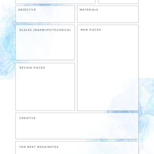 Music Lesson Plan Template - Etsy