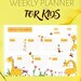 Kids Schedule, Kids Weekly Planner, Kids Weekly Calendar, Rainbow ...