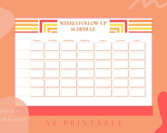 Kids Schedule, Kids Weekly Planner, Kids Weekly Calendar, Rainbow ...