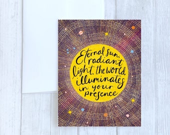 A Face in the Sun Greeting Card - Etsy