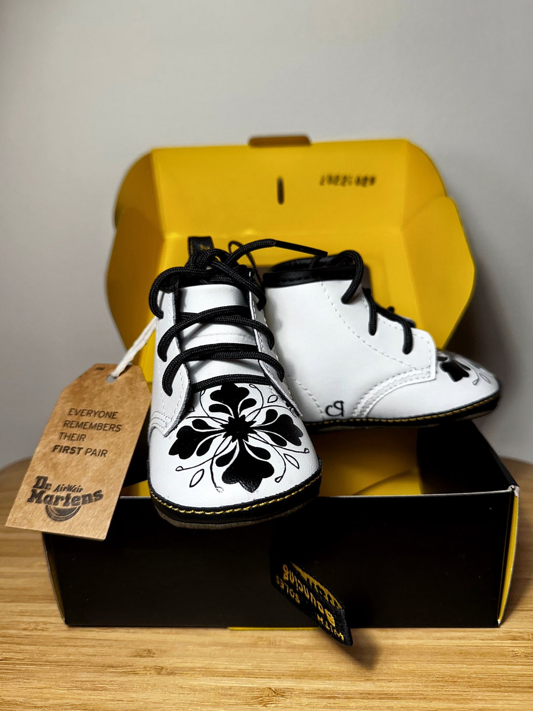 Dr. Martens Baby Hand Painted - Personalized Christening Shoes - Unique ...