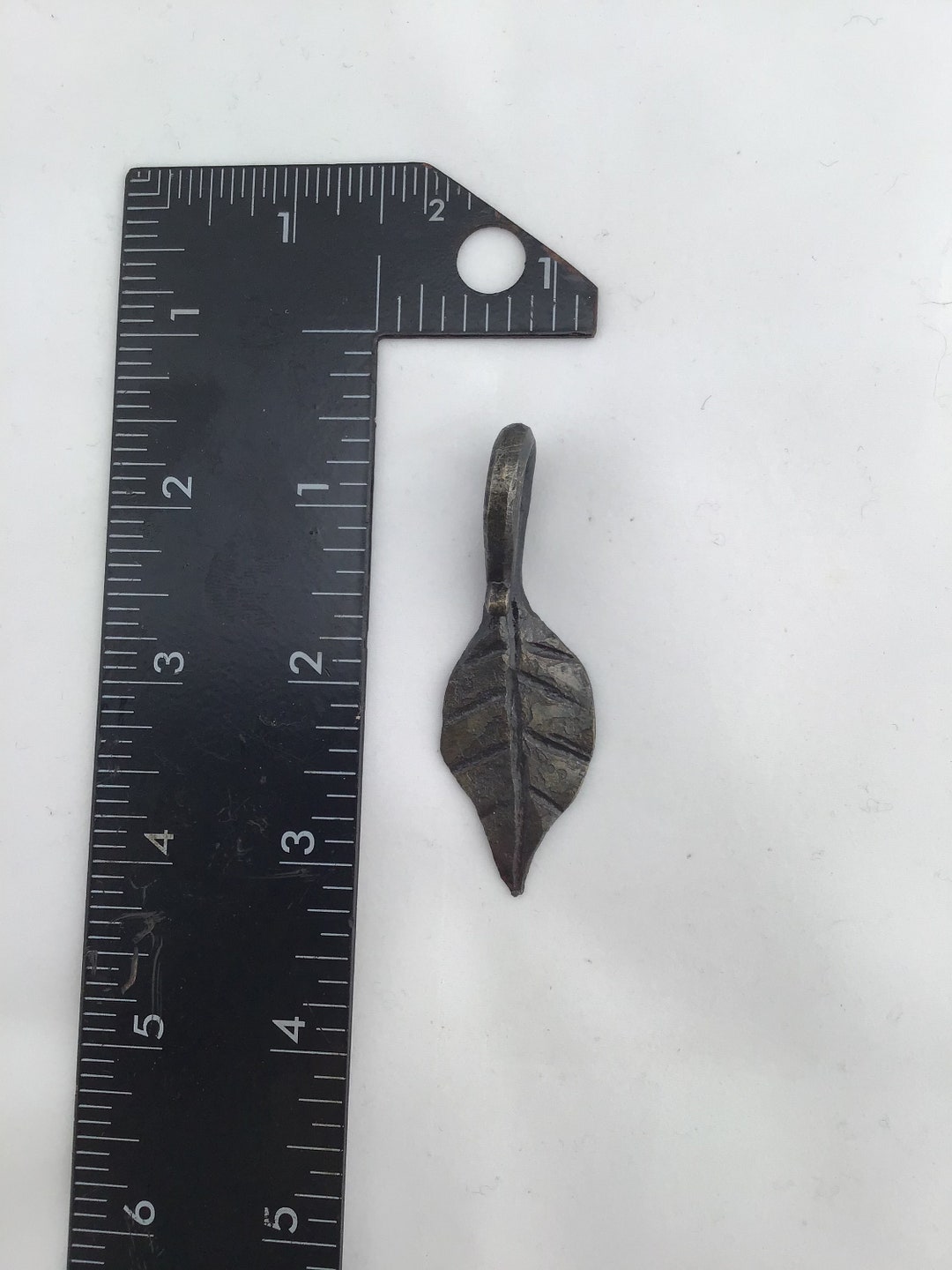 Hand Forged Leaf Key Fob - Etsy