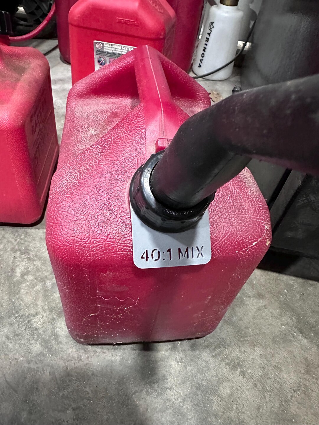 Custom Flexible Mixed Gas Can Tags | Fit Most Gas Cans | Mix Ratio ...