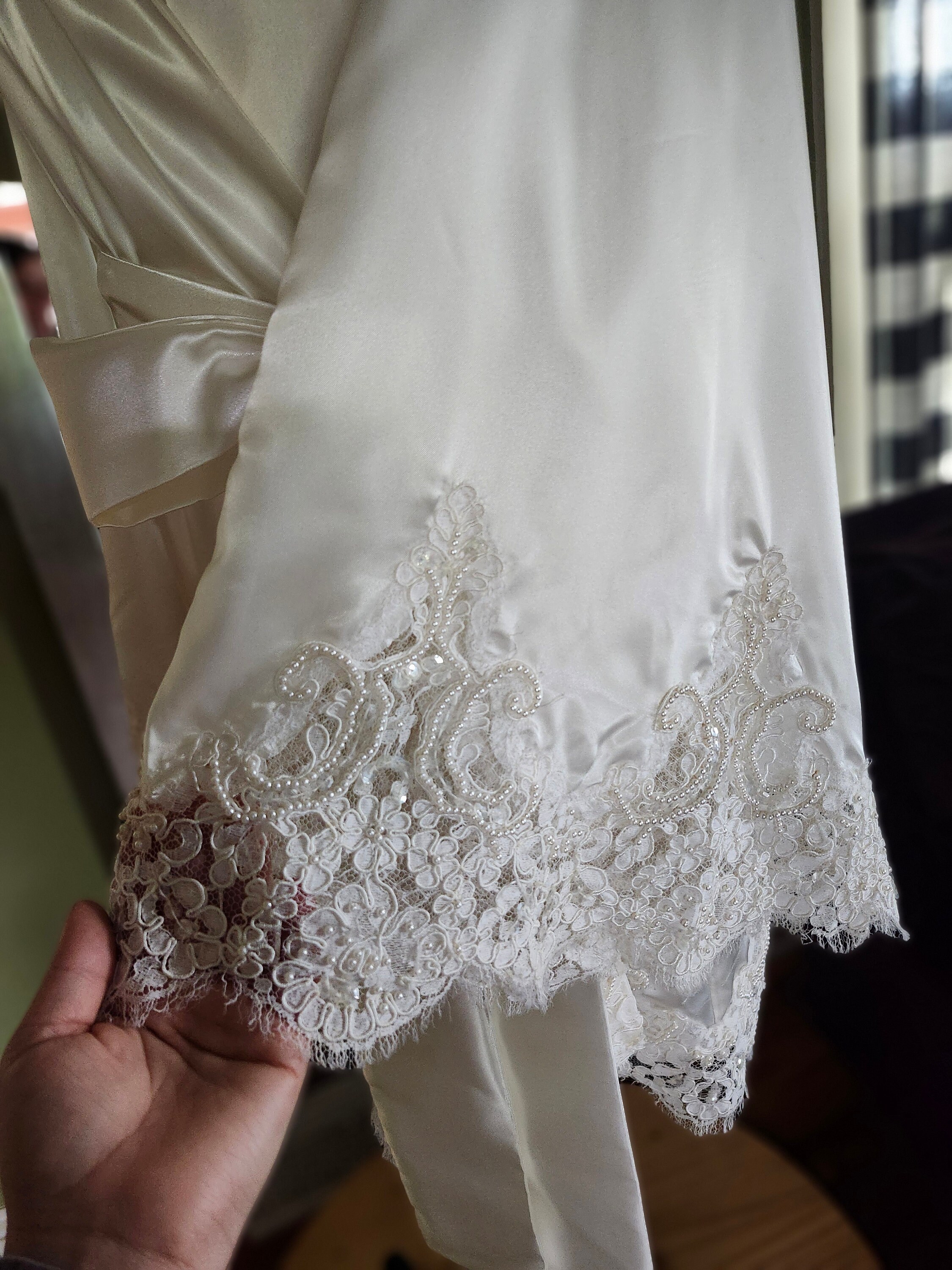 Bridal Robe, Unpack the Dress, Robe Made From Loved Ones Dress for ...