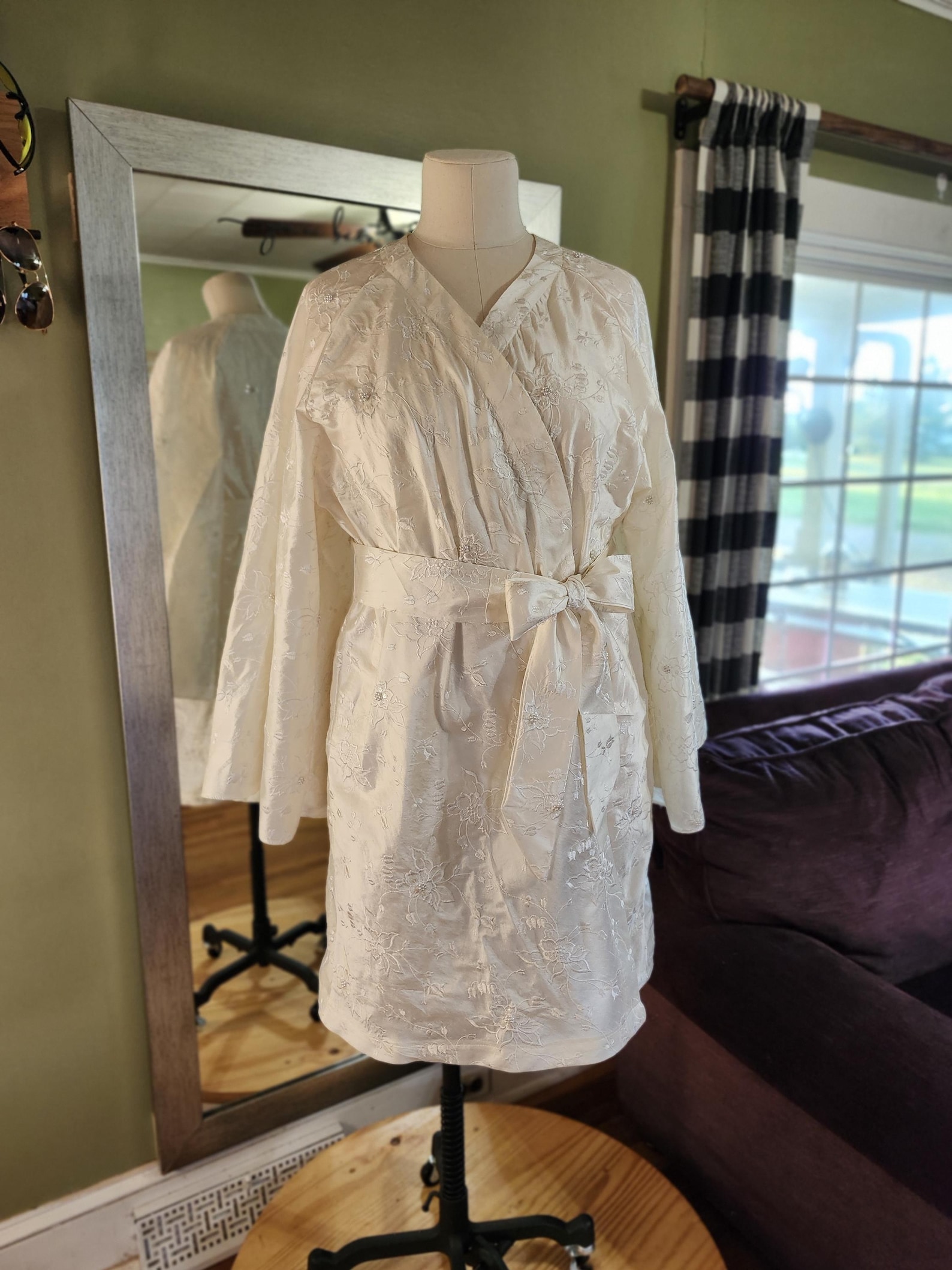 Bridal Robe, Unpack the Dress, Robe Made From Loved Ones Dress for ...