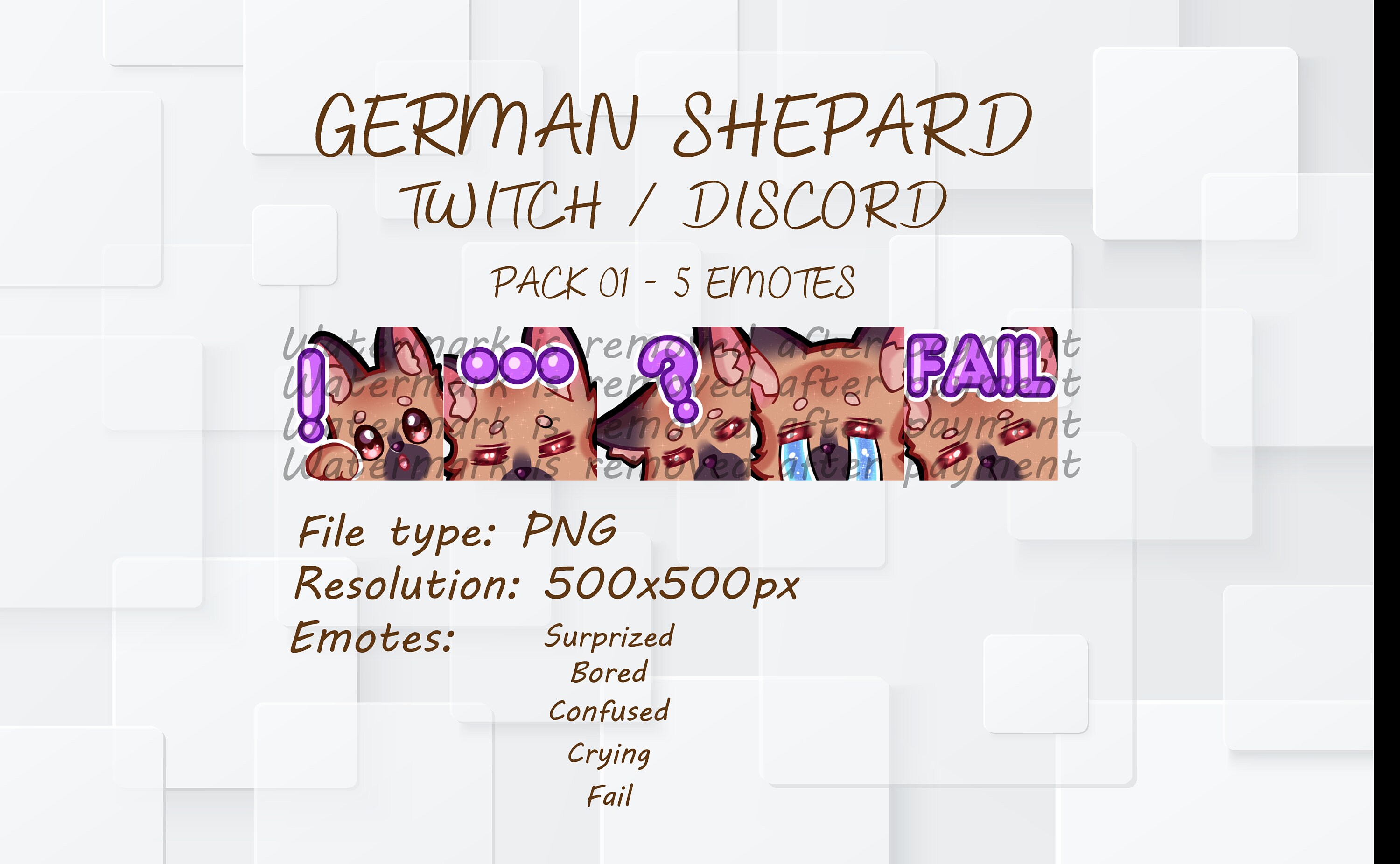 German Shepard Twitch Emotes, German Shepard, Emotes, Discord Emotes ...