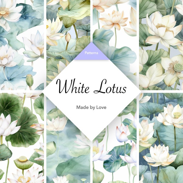 Lotus Tiles - Etsy