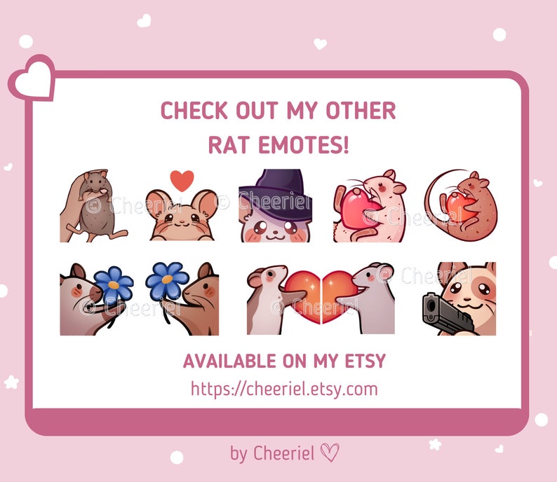 Animated Black Rat Tap Emote Twitch Discord Cute Bongo Mouse - Etsy