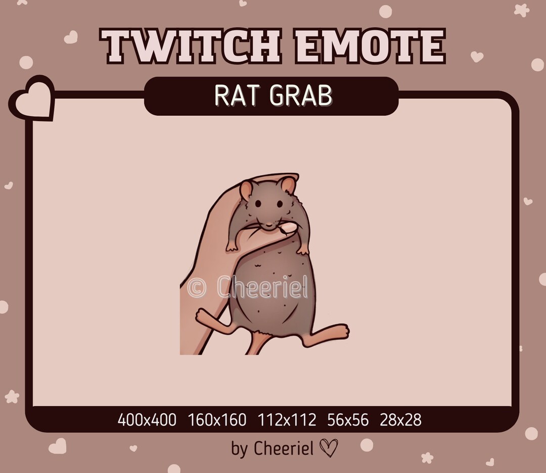 Rat Hold Emote | Twitch | Discord | Rat Grab - Etsy