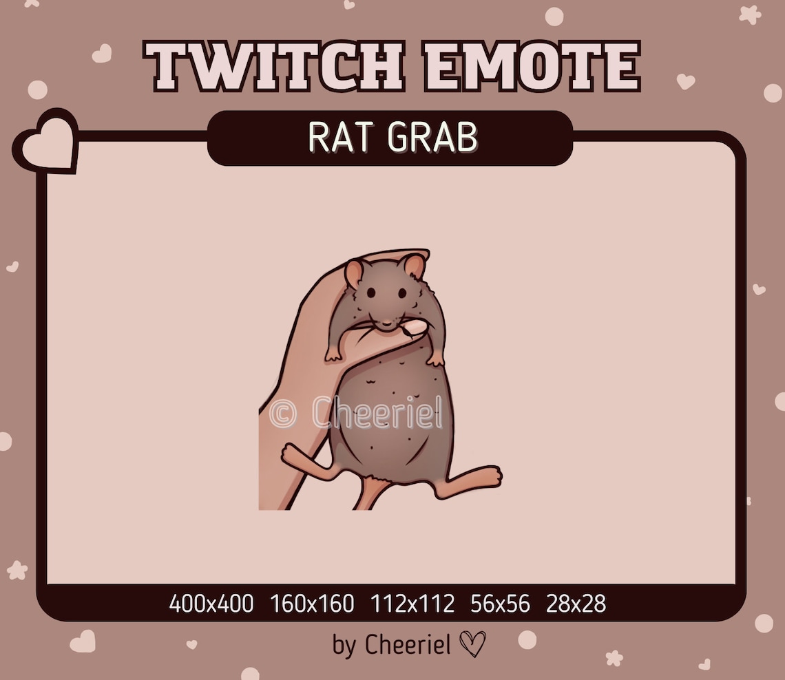 Rat Hold Emote | Twitch | Discord | Rat Grab - Etsy