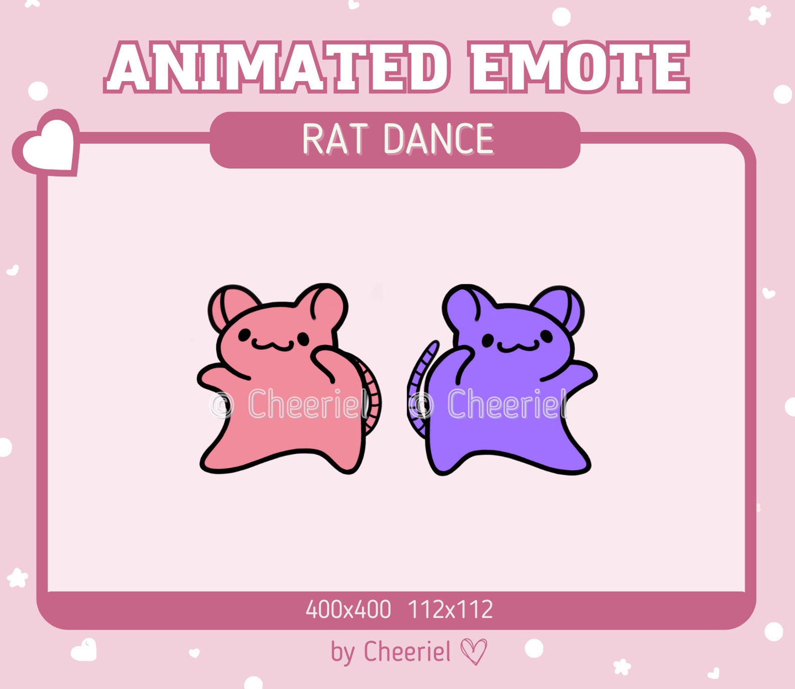 Animated Disco Rat Dance Emote | Twitch | Discord | Cute Mouse Jam ...