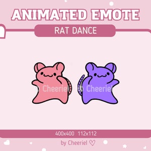Animated Disco Rat Dance Emote | Twitch | Discord | Cute Mouse Jam ...