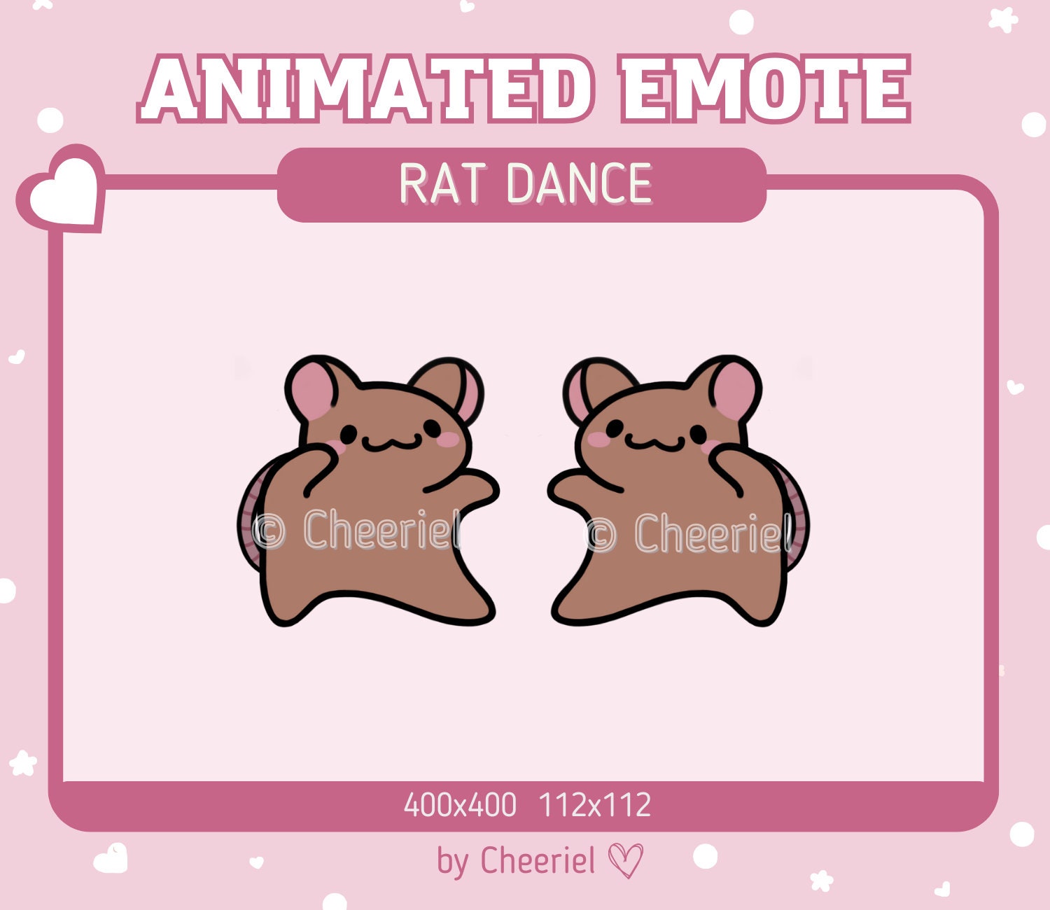 Animated Brown Rat Dance Emote | Twitch | Discord | Cute Mouse Jam - Etsy