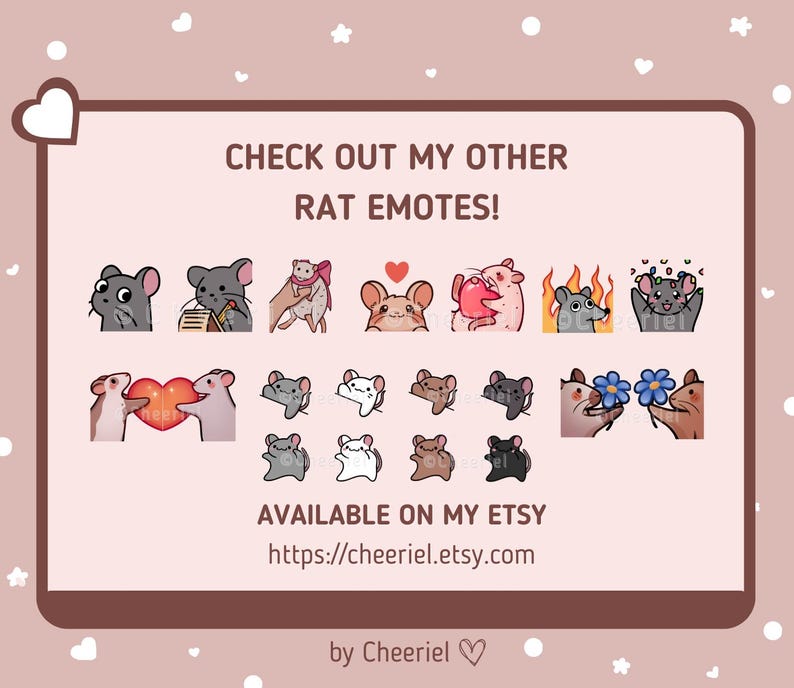 Animated Rat This is Fine Emote | Twitch | Discord | Meme Gray Mouse - Etsy
