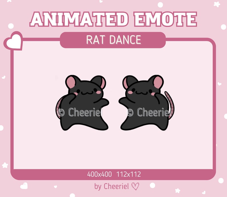 Animated Black Rat Dance Emote | Twitch | Discord | Cute Mouse Jam - Etsy