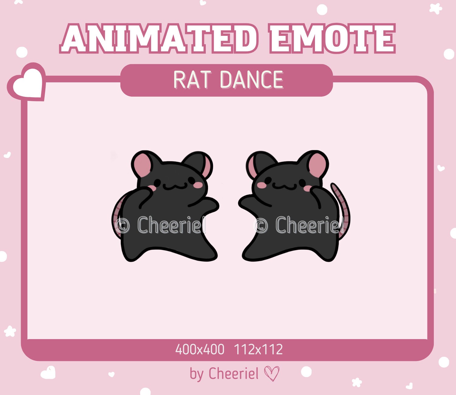 Animated Black Rat Dance Emote | Twitch | Discord | Cute Mouse Jam - Etsy