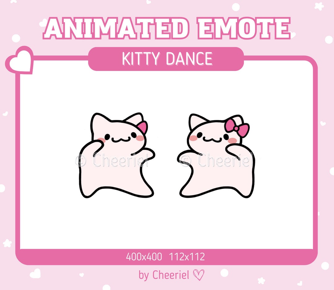 Kitty Dance Emote | Twitch | Discord Cute Cat Jam Kawaii - Etsy
