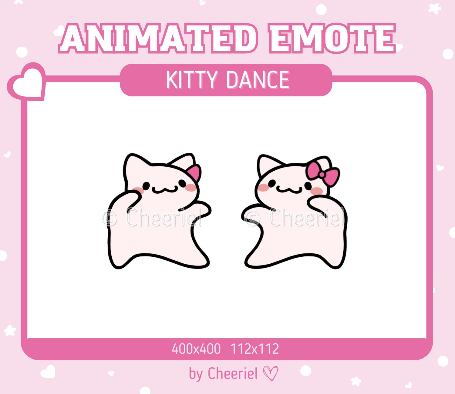 Kitty Dance Emote | Twitch | Discord Cute Cat Jam Kawaii - Etsy