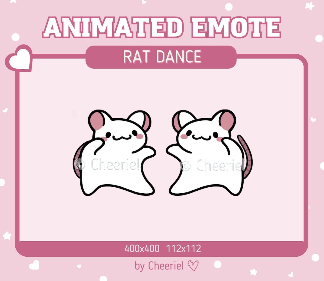 Animated White Rat Dance Emote | Twitch | Discord | Cute Mouse Jam - Etsy