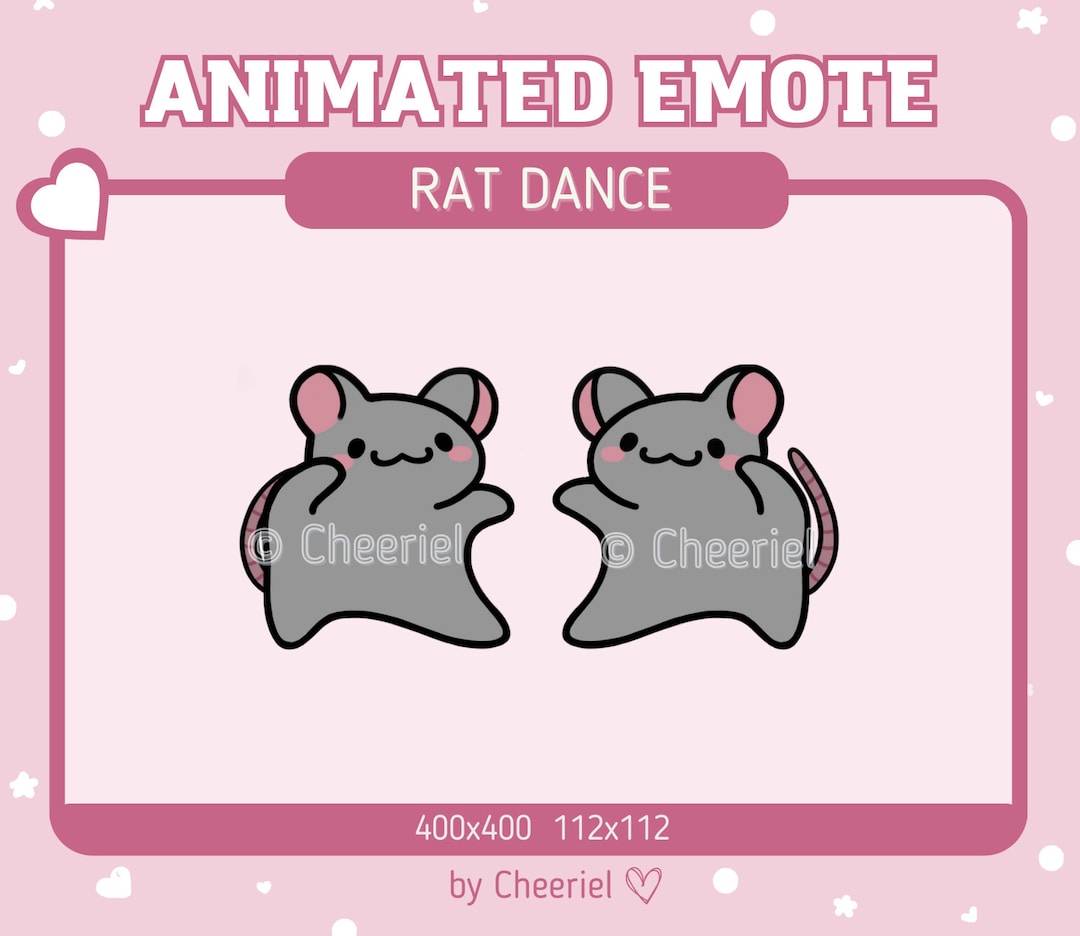 Animated Gray Rat Dance Emote | Twitch | Discord | Cute Mouse Jam - Etsy