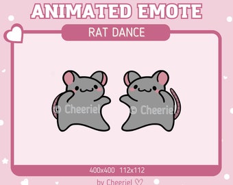 Animated White Rat Dance Emote | Twitch | Discord | Cute Mouse Jam - Etsy