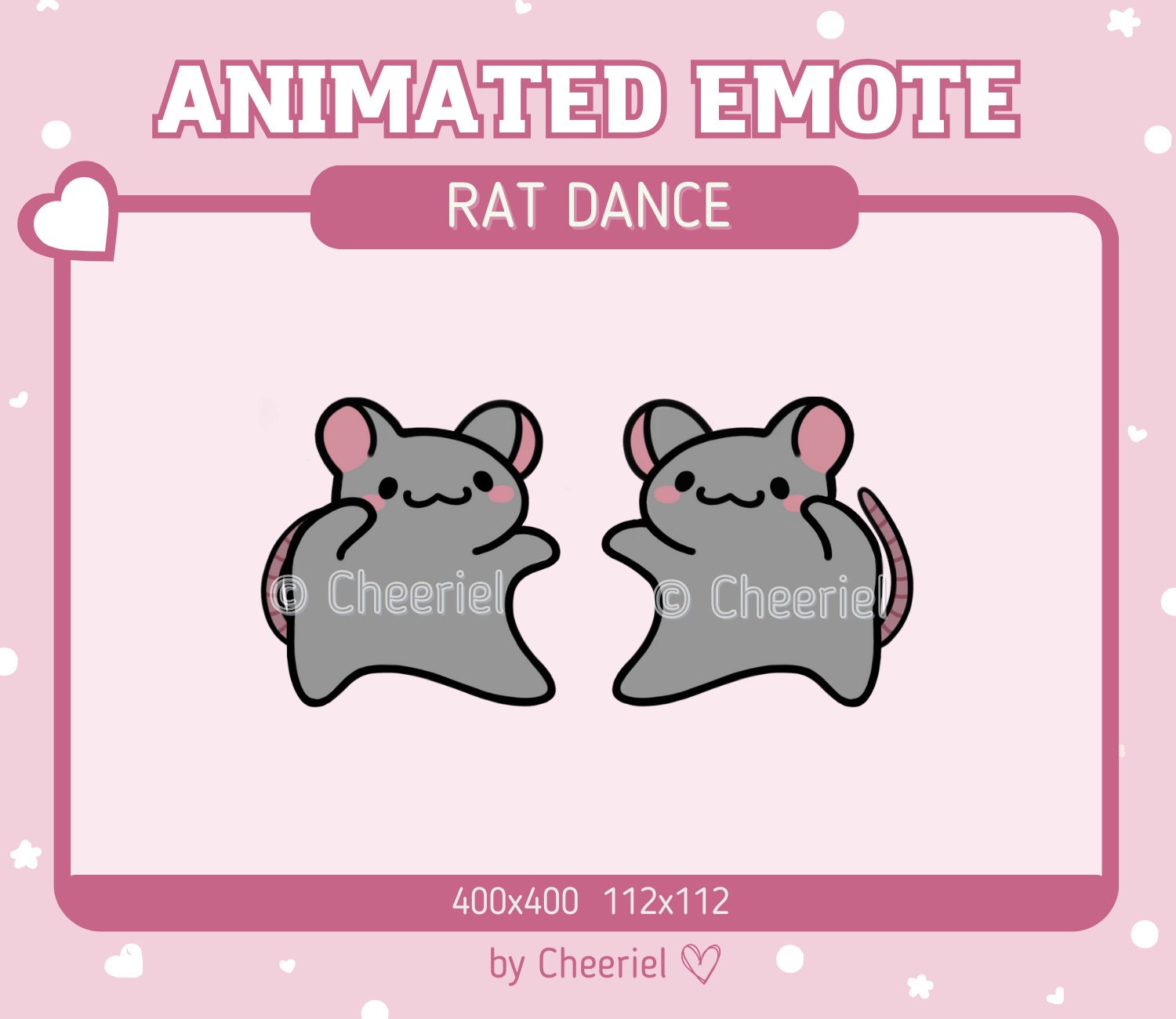 Animated Gray Rat Dance Emote | Twitch | Discord | Cute Mouse Jam - Etsy