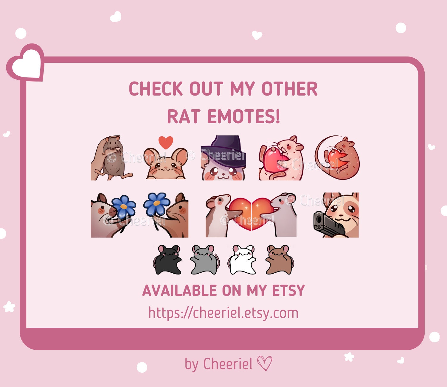 Animated White Rat Tap Emote | Twitch | Discord | Cute Bongo Mouse - Etsy