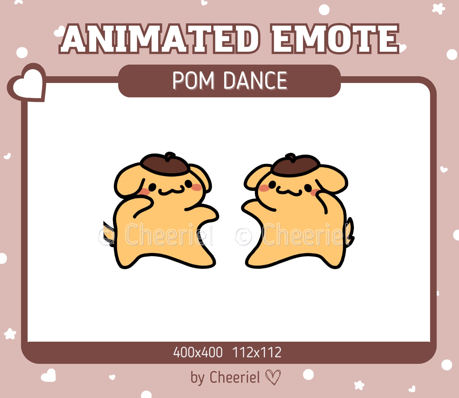 Pudding Puppy Dance Emote Twitch Discord Cute Jam - Etsy