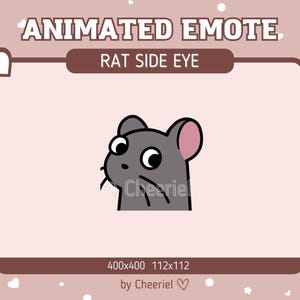 Animated Gray Rat Side Eye Emote | Twitch | Discord | Cute Mouse Stare ...