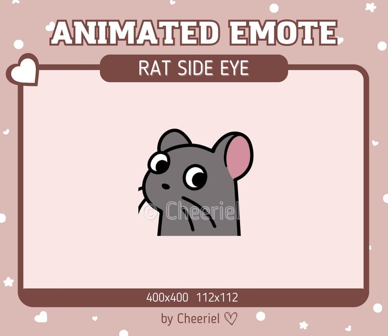 Animated Gray Rat Side Eye Emote | Twitch | Discord | Cute Mouse Stare ...