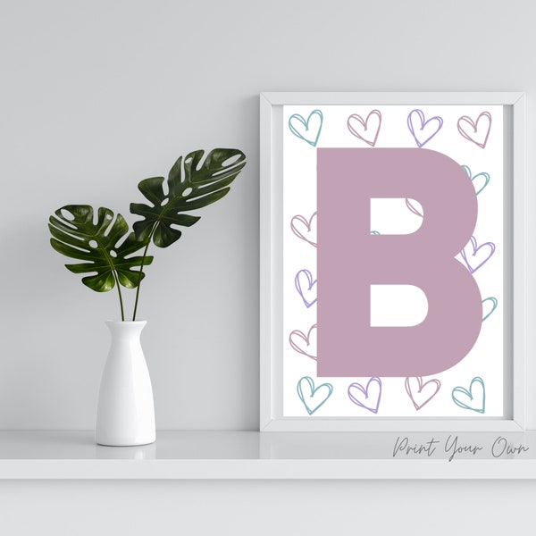 Letter B Poster - Etsy