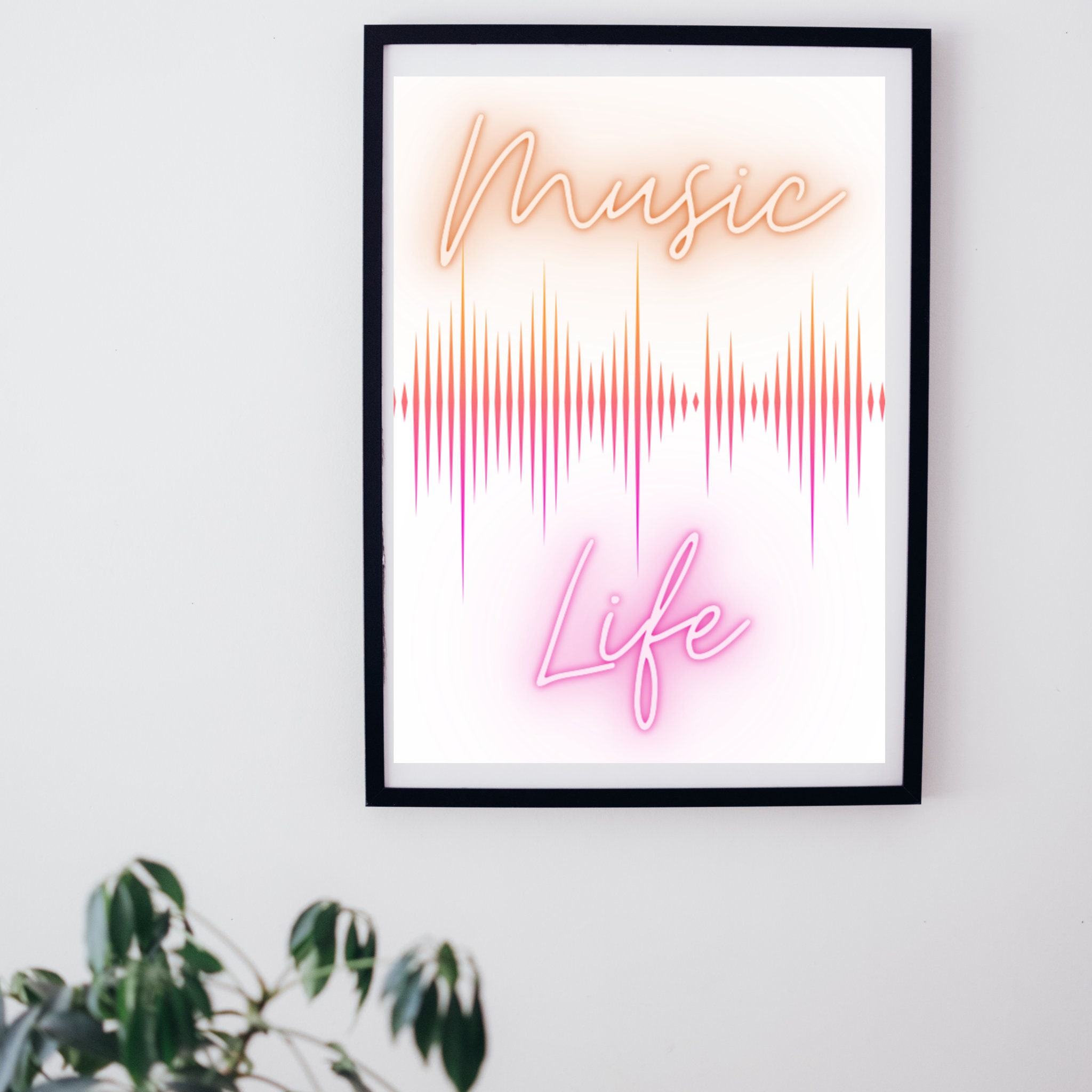 Wall Decoration, Printable Poster, Music is Life, Instant Download ...