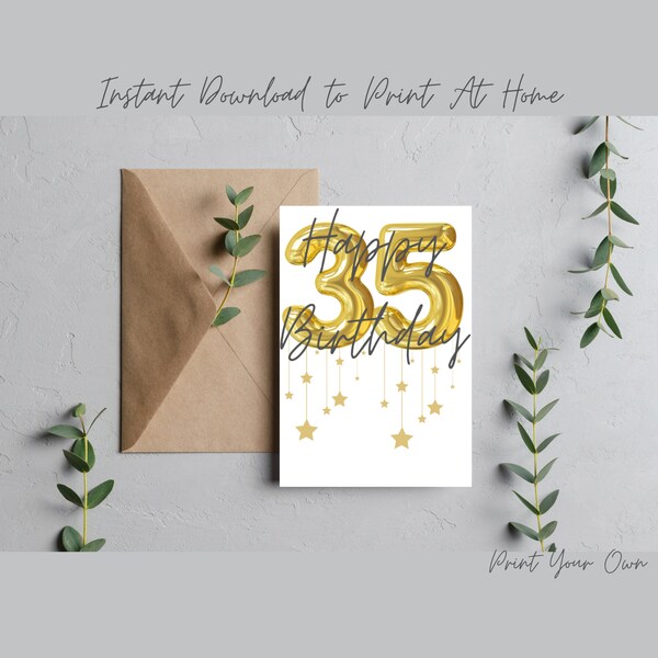 35th Birthday Card - Etsy