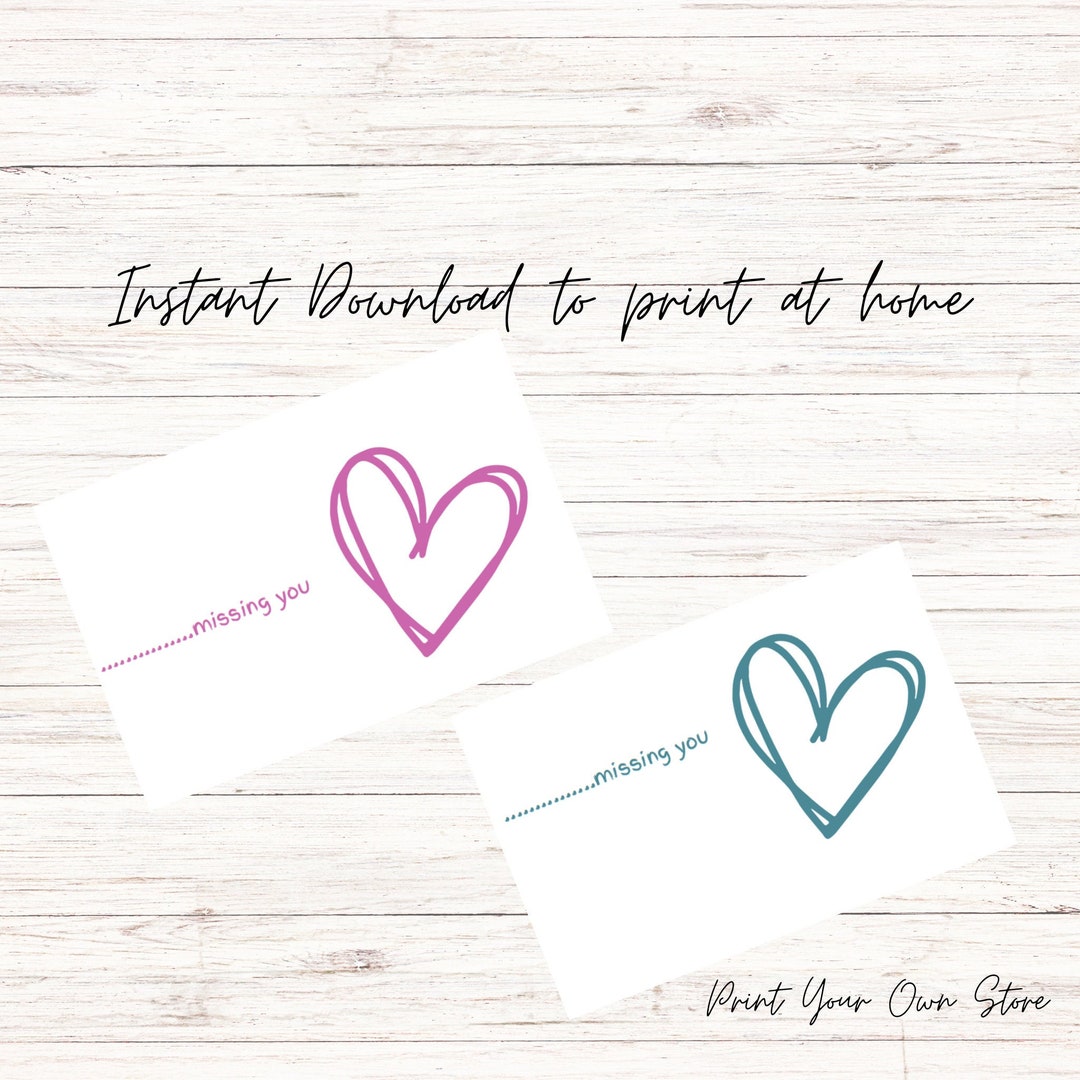 Postcards With 2 Designs Included, Notecards With 'missing You' Message ...