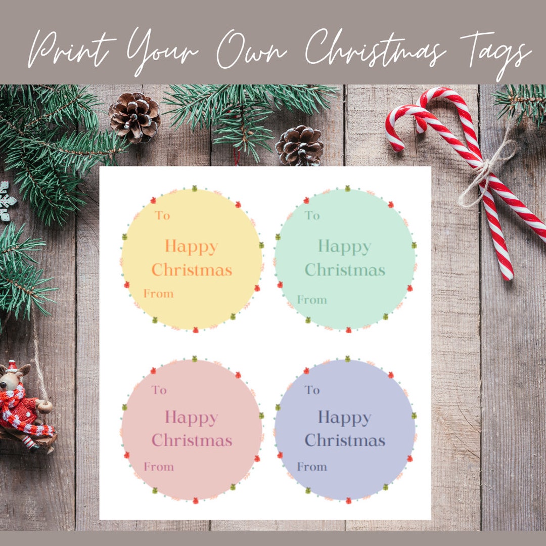 Printable Colourful Christmas Gift Tags, Great Quality and Easy to ...