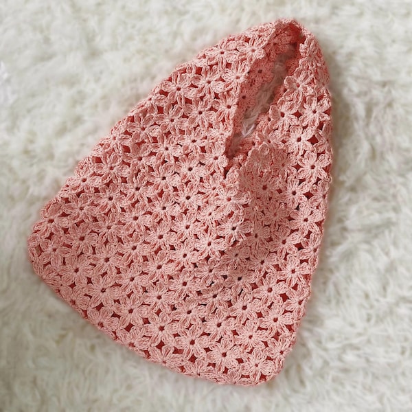 Crochet Flower Net Bag - Etsy