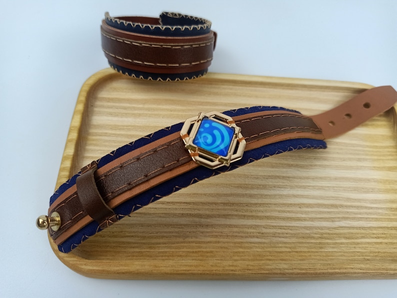 Genshin Vision Leather Bracelet Men Woman Bracelet Leather - Etsy