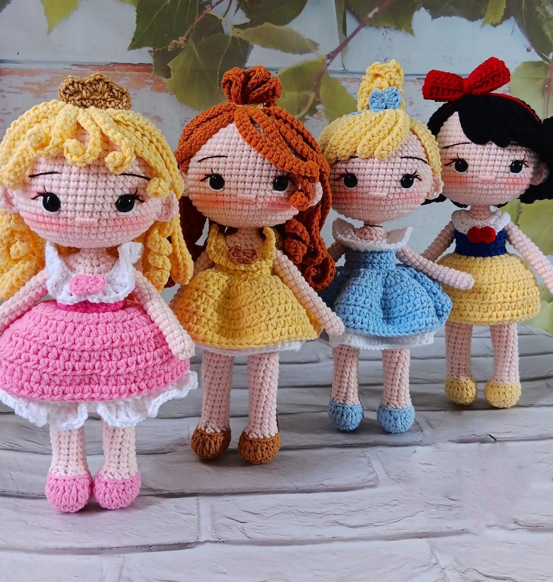 Princess Doll, Beautiful Girl Princess Plushies, Crochet Plushie ...