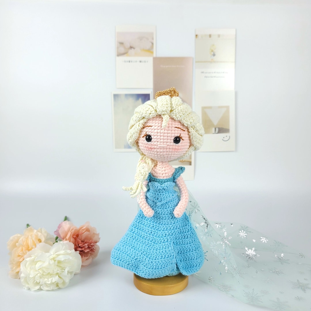 Queen Elsa Doll, Crochet Princess Doll, Girl Princess Plushies, Anna ...