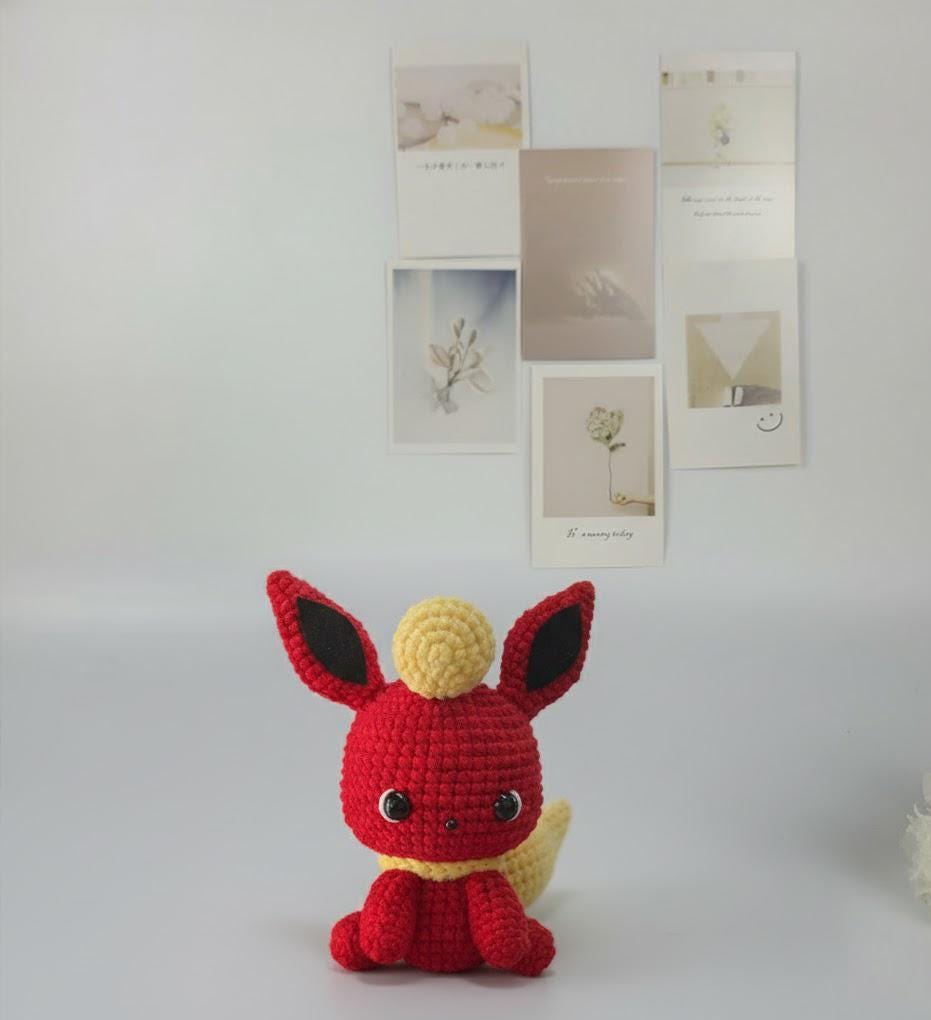 Eevee Crochet Doll, Ibui Plushie Stuffed Dolls, Eeveelutions, Vaporeon ...