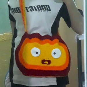 Calcifer Bag, Crochet Handmade Little Flame Fire Bag, Cute Bag , Bag ...