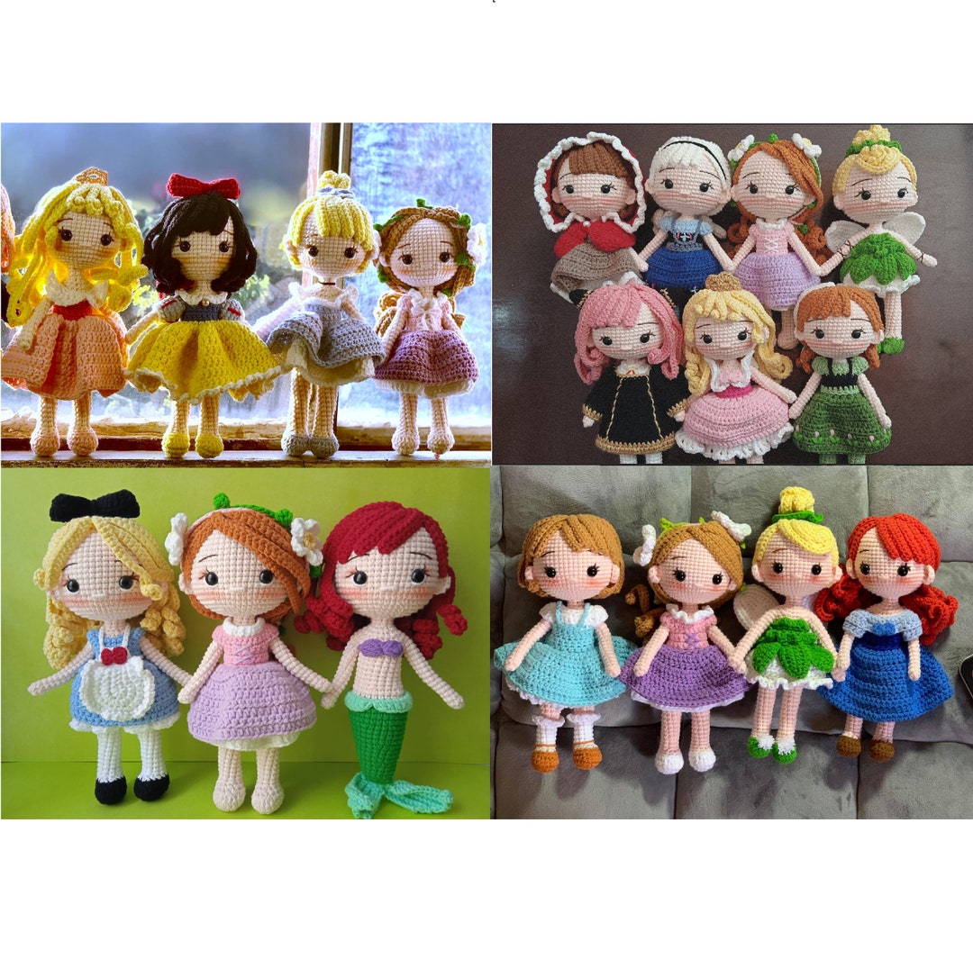 Princess Doll, Beautiful Girl Princess Plushies, Crochet Plushie ...