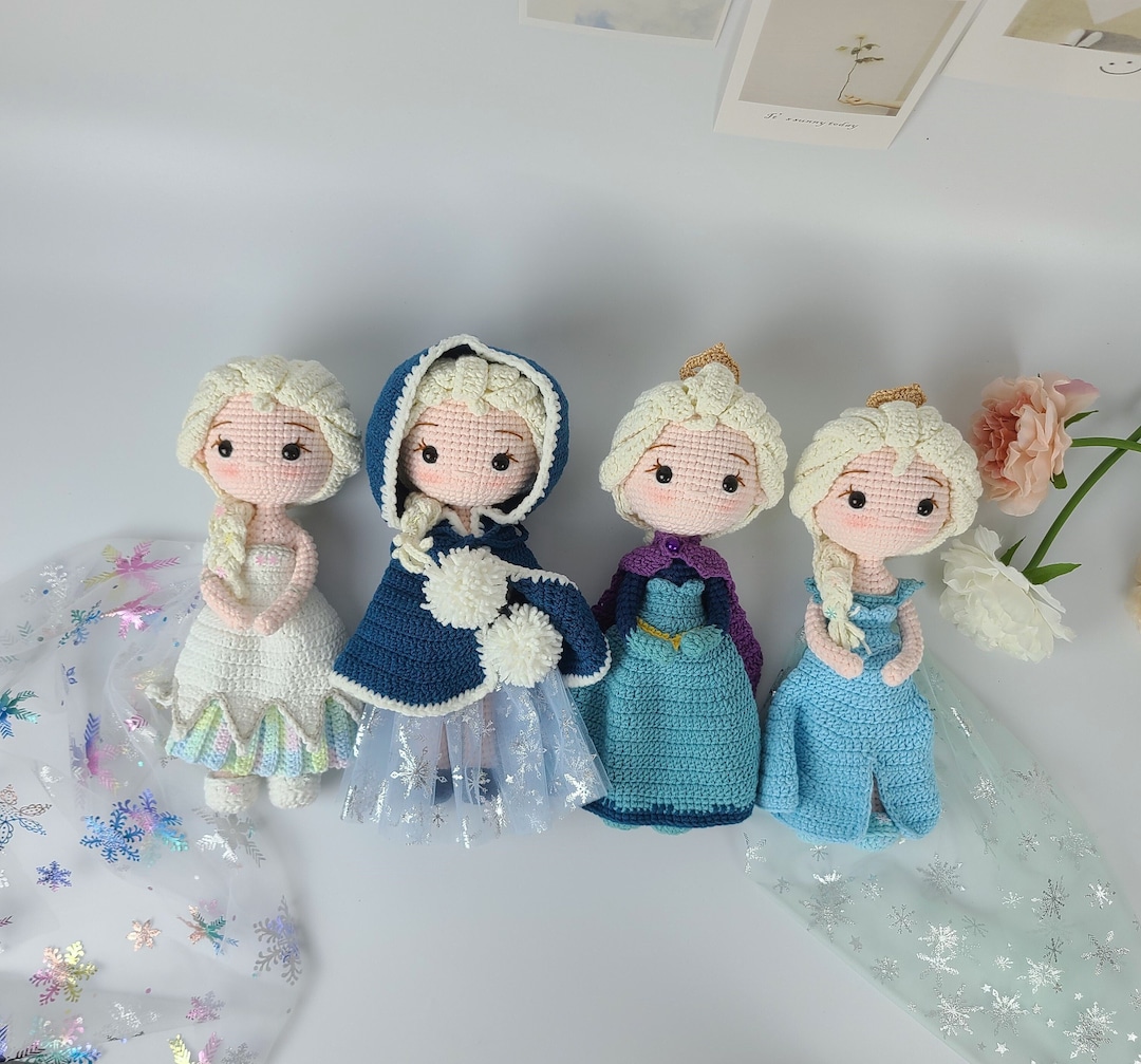 Queen Elsa Doll, Crochet Princess Doll, Beautiful Girl Princess ...