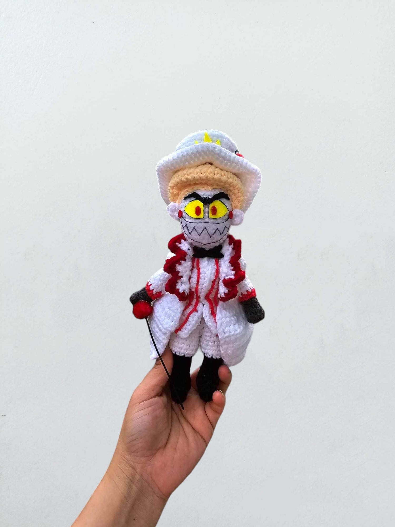 Hazbin Hotel Lucifer Alastor Charlie Crochet Doll, Cotton Yarn Plushie ...