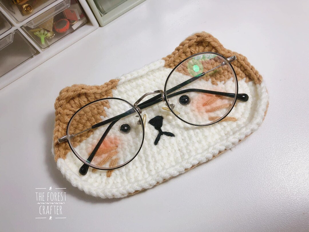 Crochet Glasses Holder, Crochet Case, Crochet Bear Glasses Case, Animal ...