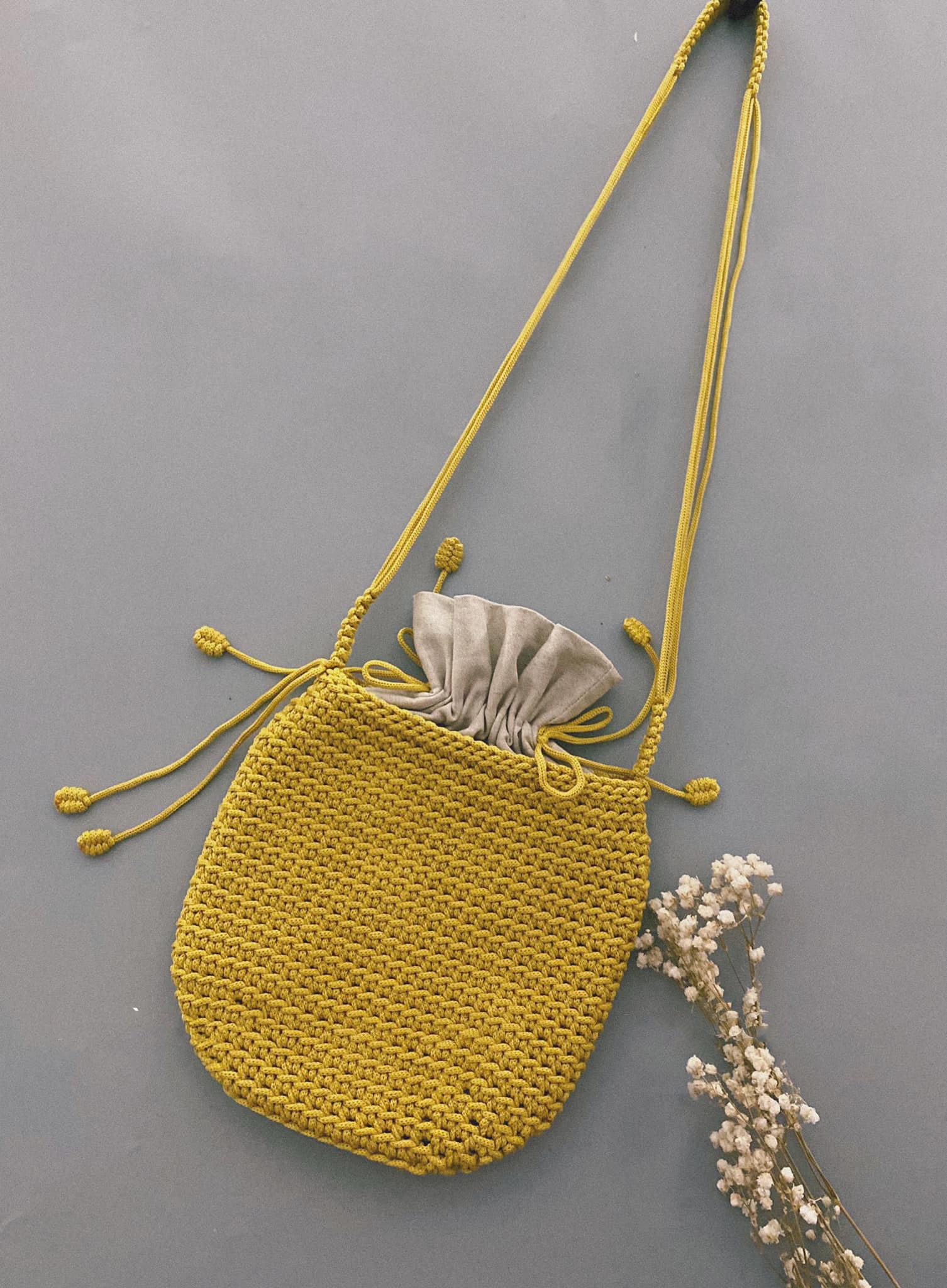 Crossbody Crochet Bag, Macrame Cord Bag, Handmade Summer Bag, Beach Bag ...