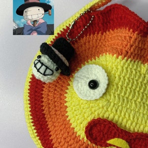 Calcifer Bag, Crochet Handmade Little Flame Fire Bag, Cute Bag , Bag ...