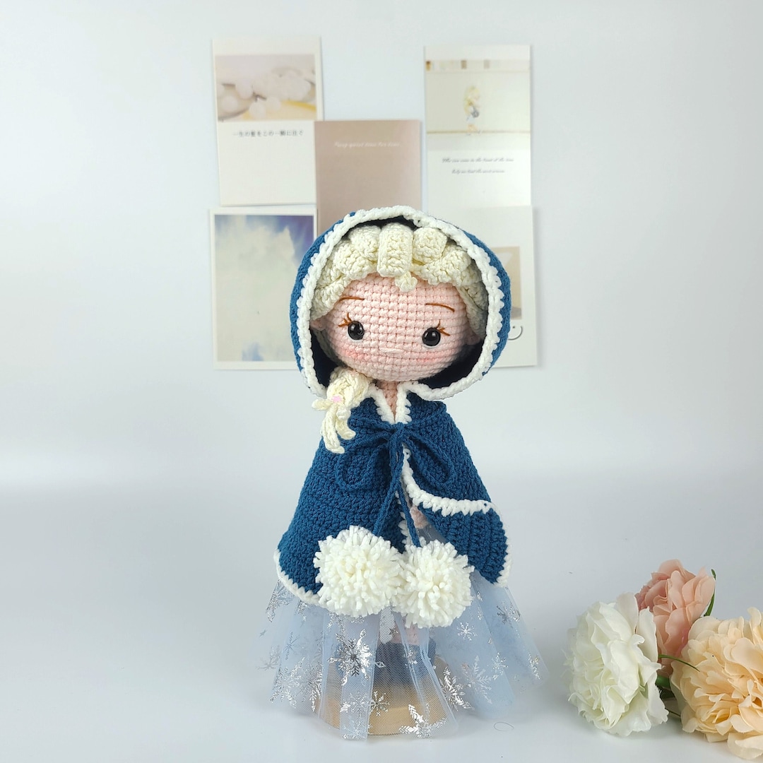 Queen Elsa Doll, Crochet Princess Doll, Girl Princess Plushies, Frozen ...