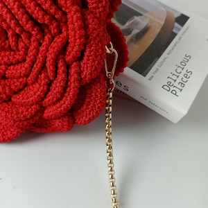 Rose Bag, Crochet Crossbody Handmade Bag, Luxury Bag, Evening Purse ...