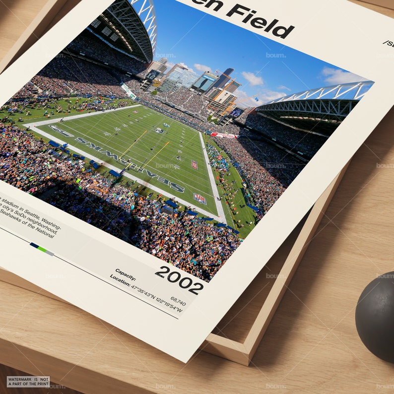 Lumen Field Poster, Seattle Seahawks Poster Print, NFL Stadium Poster ...